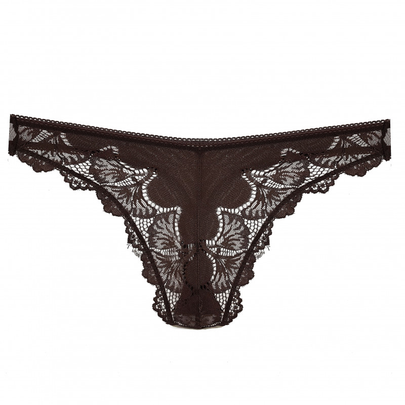 Stringi damskie seksowne koronka brąz Beauty Senses BS001145 Brązowy S ...
